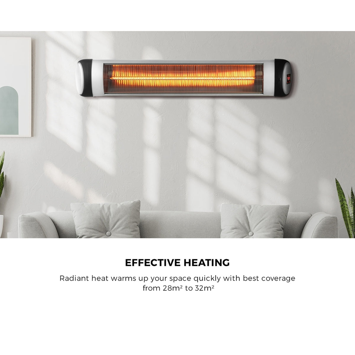 Vevare Electric Strip Infrared Heater Radiant 2x 3000W Patio Space Hea