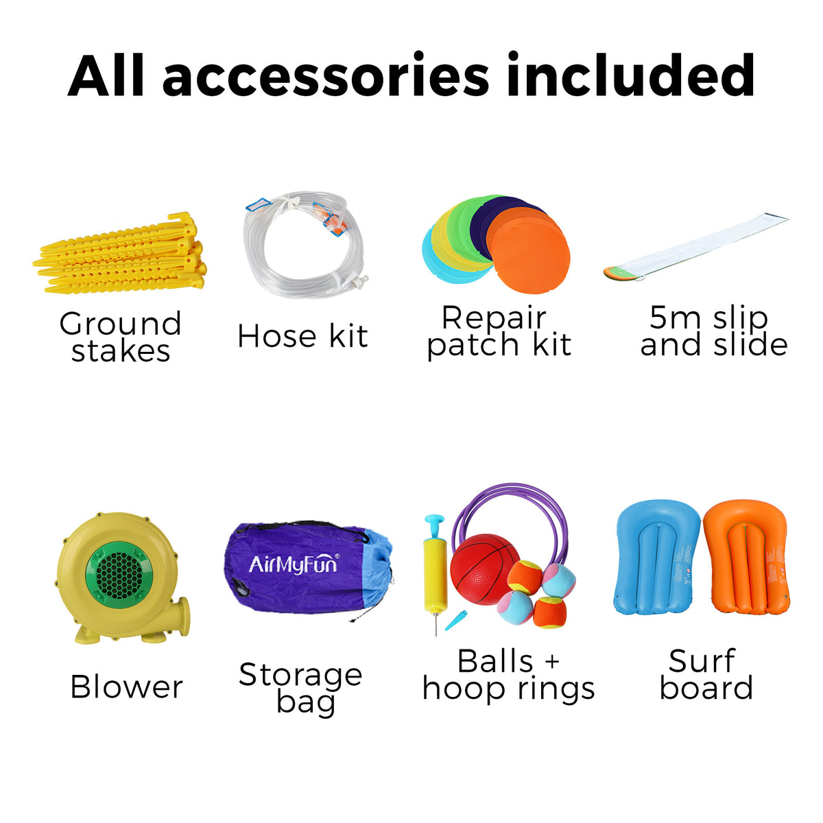 AirMyFun 12 Play Zones Inflatable Water Slide Park Jumping Castle Boun