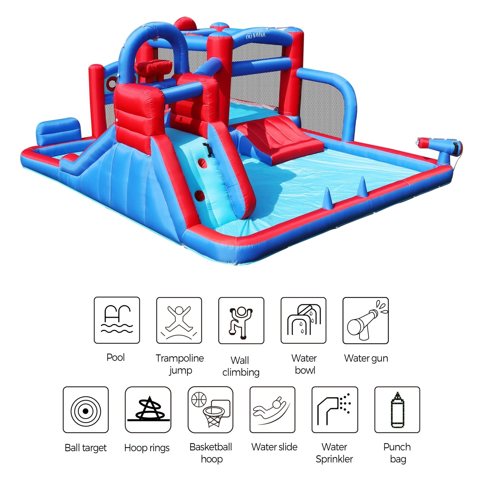 AirMyFun 11 Play Zones Inflatable Trampoline Bounce House Jumping Wate