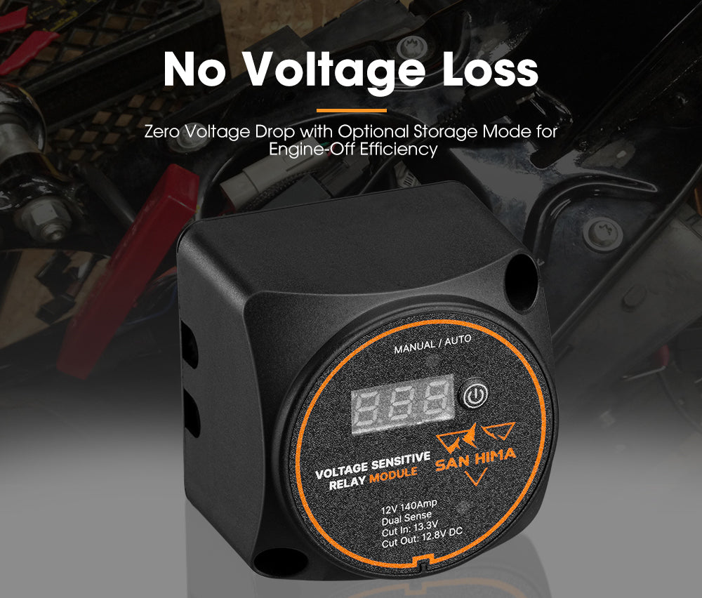 San Hima Voltage Sensitive Relay 12V VSR 140A Dual Battery System