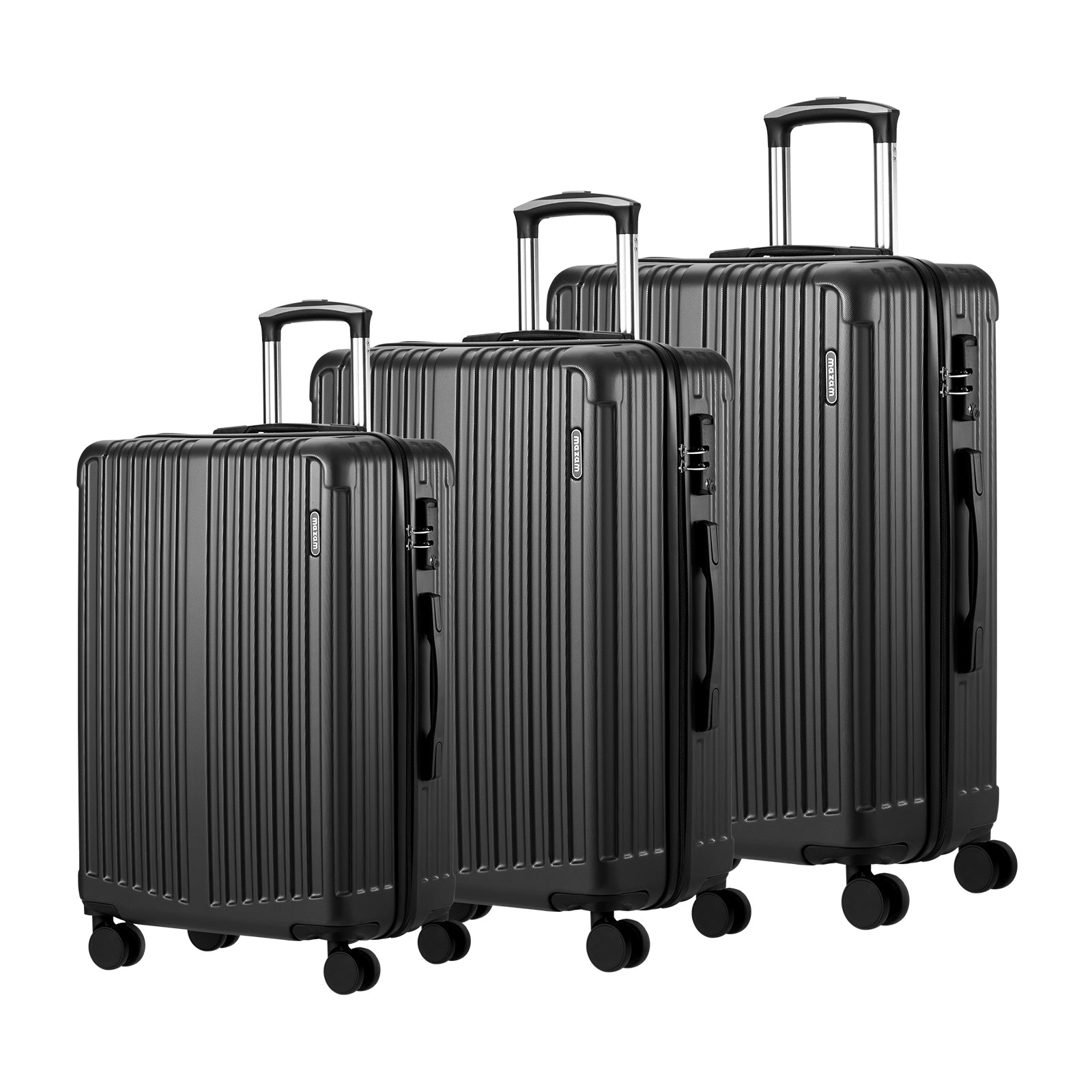 Mazam 3PCS Luggage Suitcase Trolley Set Travel TSA Lock Storage ABS Ca