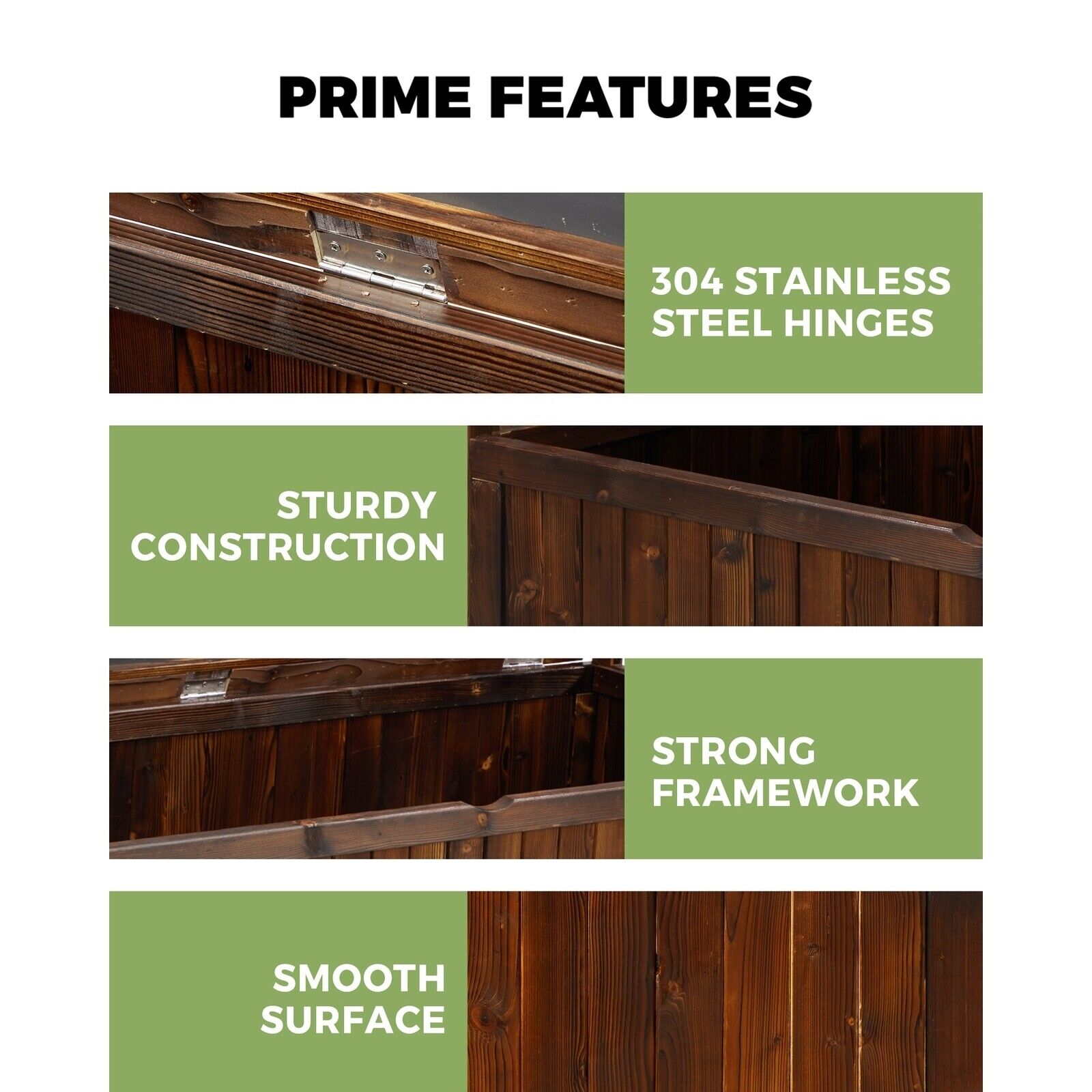 Livsip Outdoor Storage Box Garden Bench Wooden Container Cabinet 500L