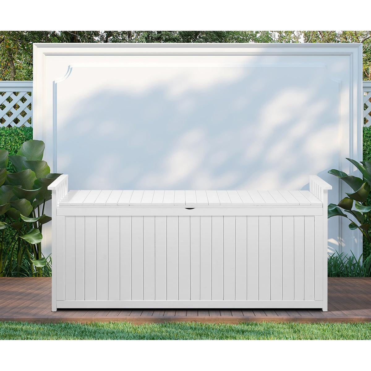 Livsip Outdoor Storage Box Garden Bench Wooden Container Cabinet 500L