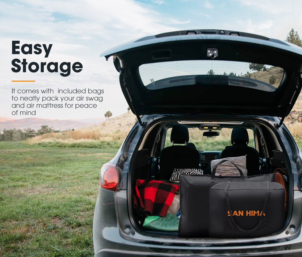 San Hima Single Air Swag Camping Swags Dome Tent Free Standing 17cm Ai