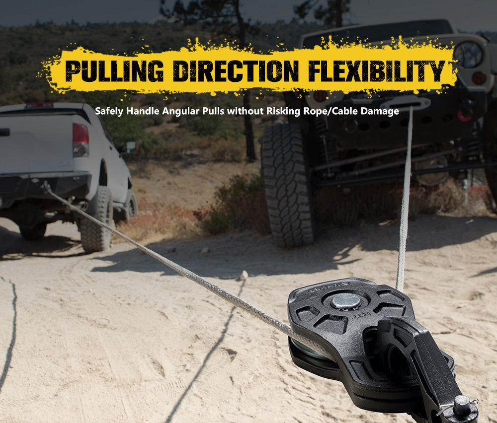 Bunker Indust 10 Ton Recovery Snatch Block Heavy Duty Rated Pulley 4WD