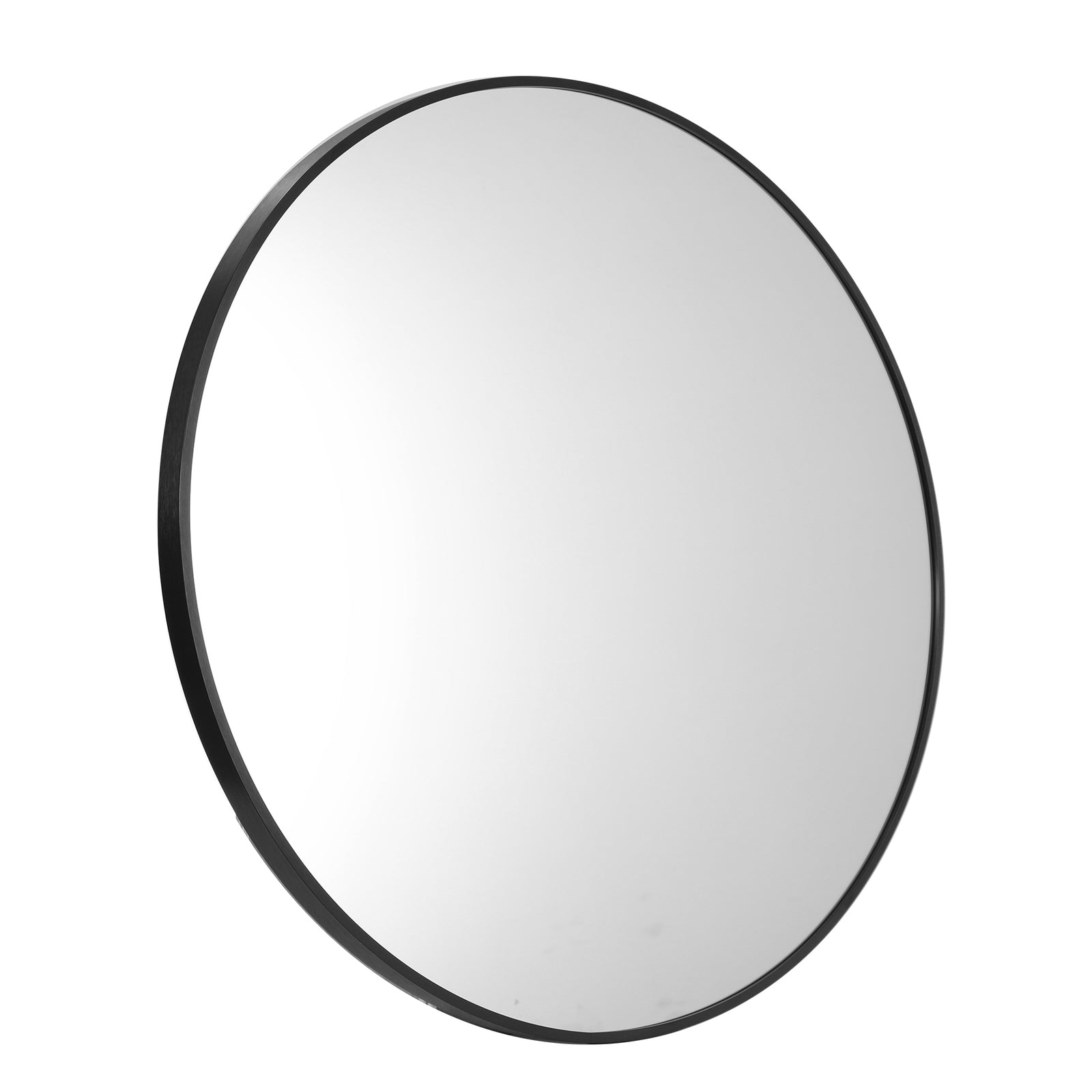 Oikiture Wall Mirrors Round Makeup Mirror Vanity Home Decro 50cm Black
